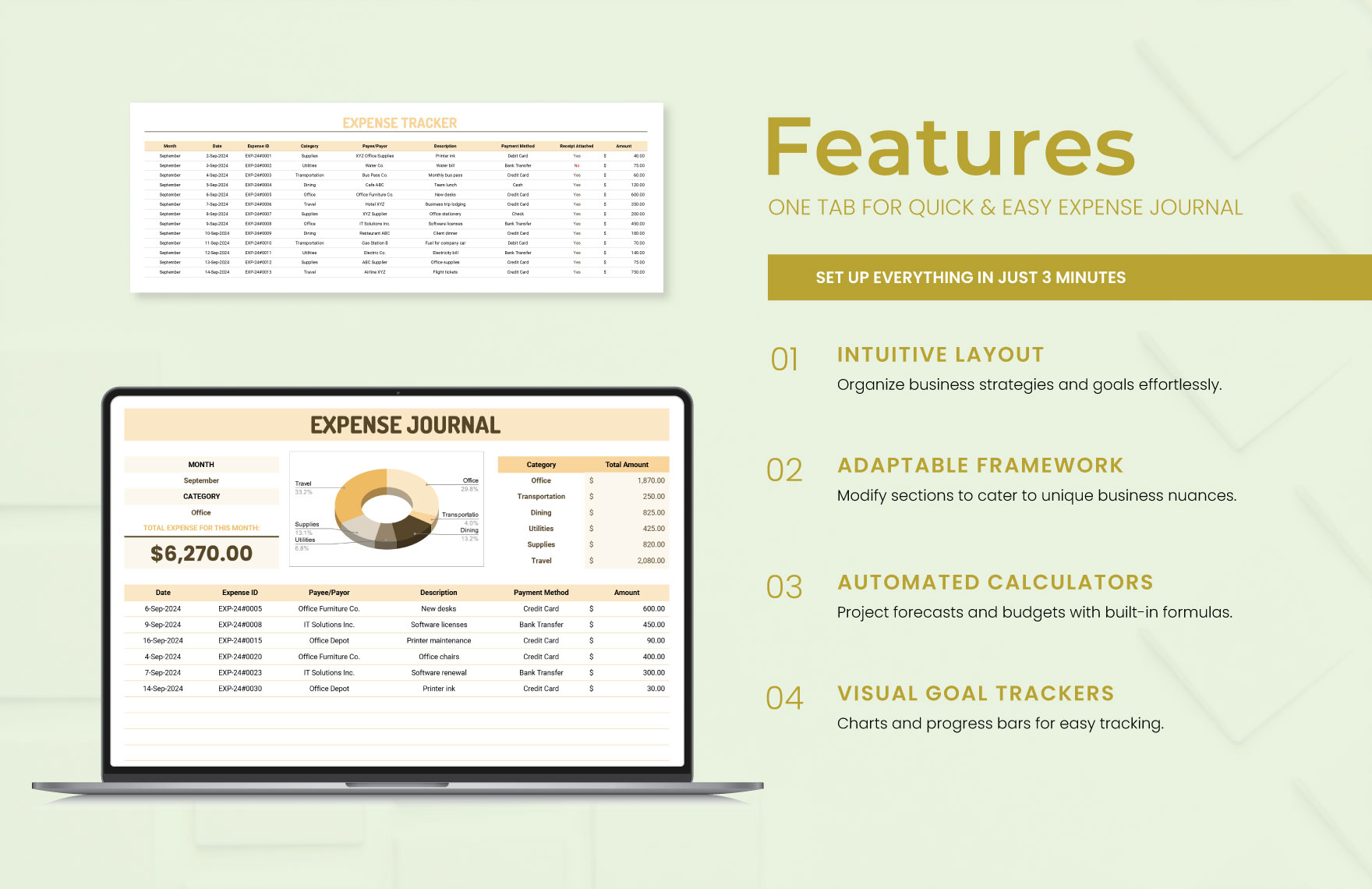 Free Expense Journal Template - Download in Excel, Google Sheets ...