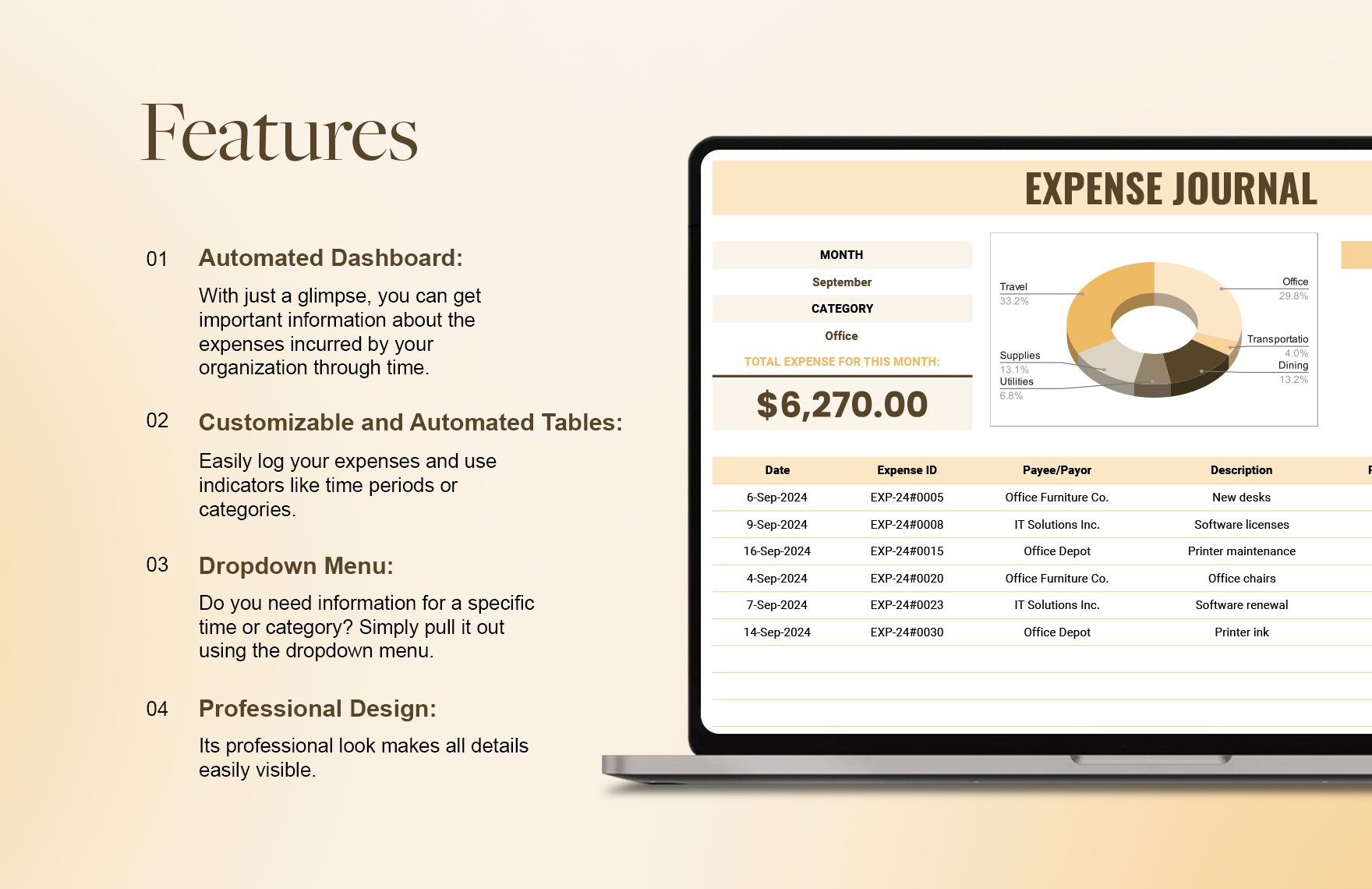 Free Expense Journal Template - Download in Excel, Google Sheets ...