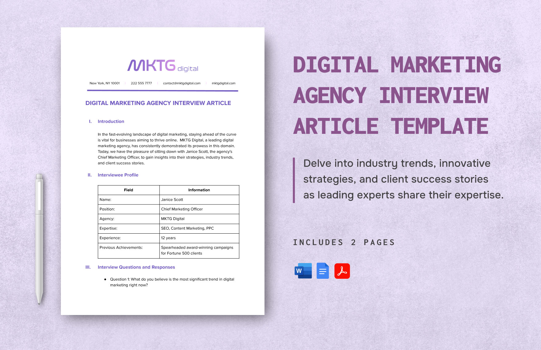 Post-Interview Summary Document HR Template - Download in Word, Google Docs, PDF | Template.net