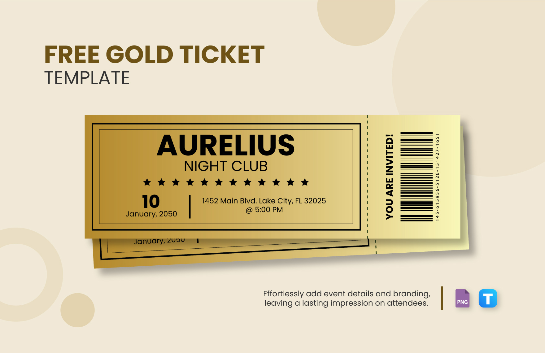 Ticket Template In PNG Download Template