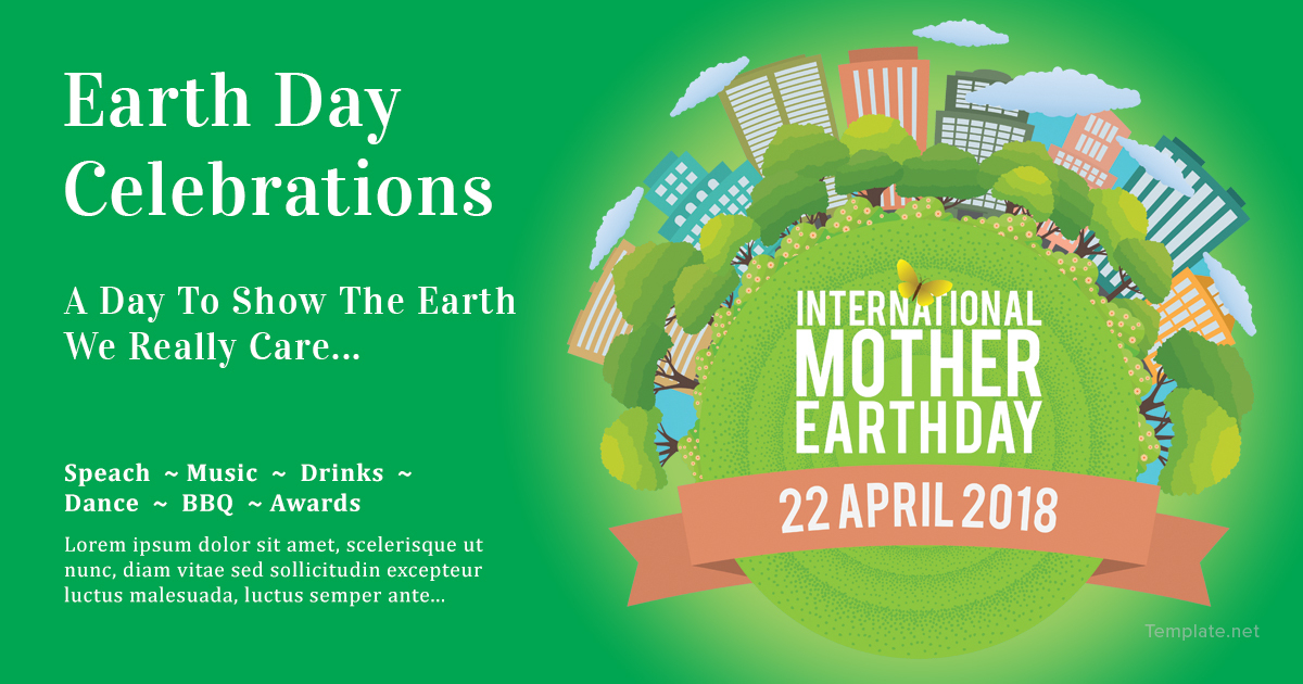 Free International Earth Day Facebook Post Template in Adobe Photoshop ...