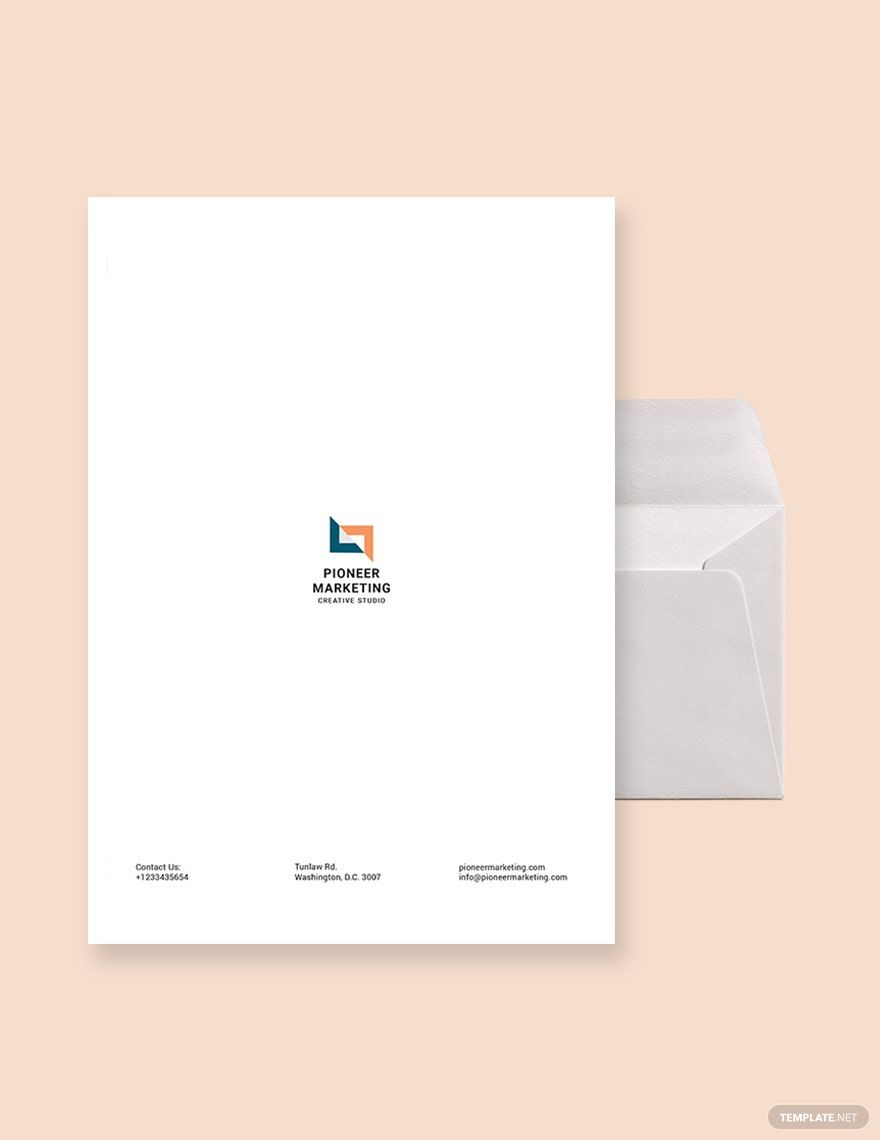 Marketing Agency Envelope Template Google Docs Illustrator InDesign 