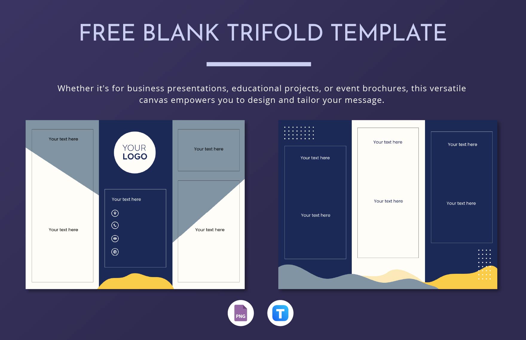 Blank Trifold Template In PNG Download Template