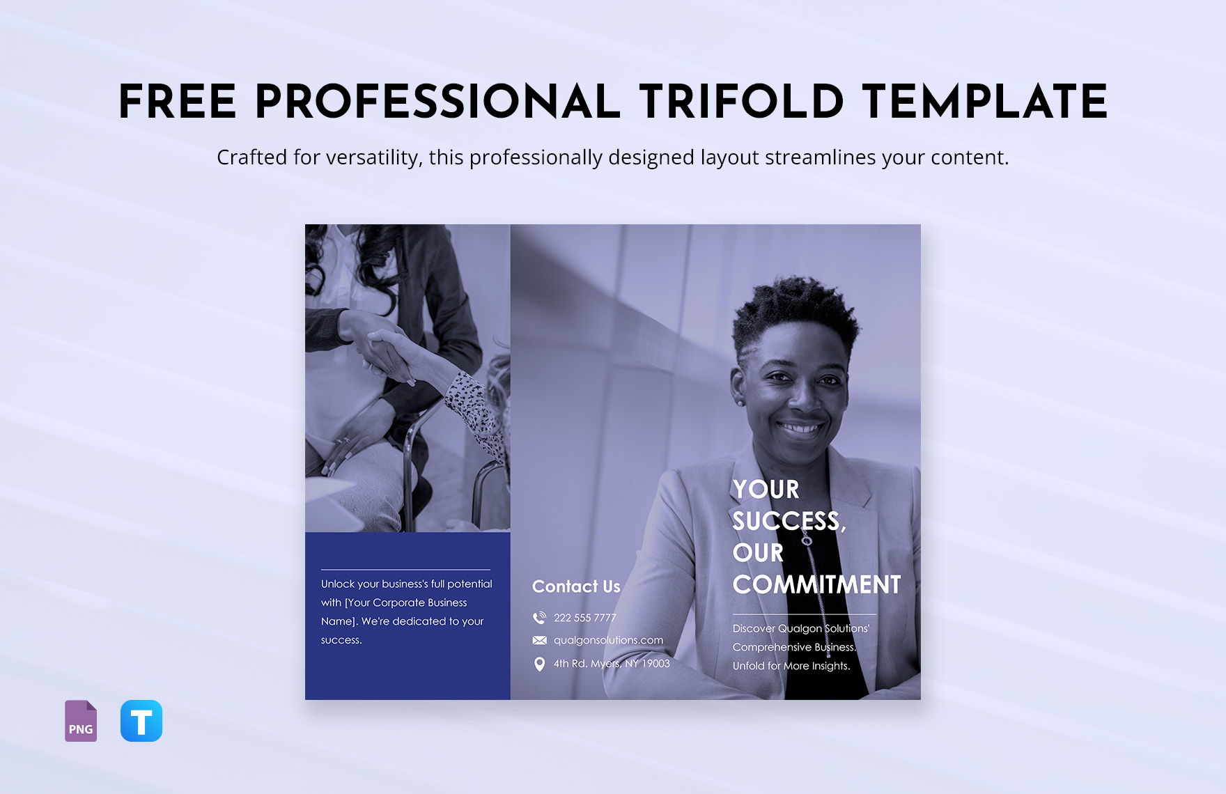 Professional Trifold Template In PNG Download Template