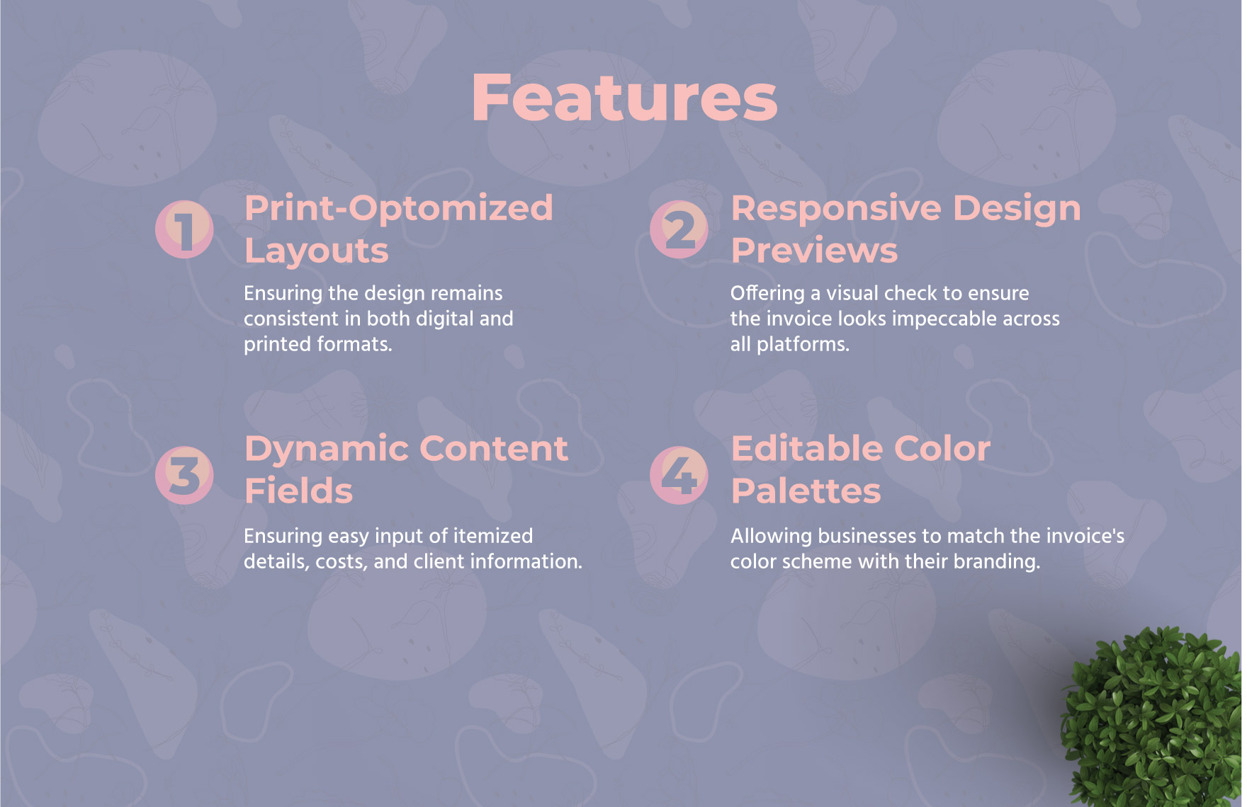Aesthetic Invoice Design Template in MS Word - Download