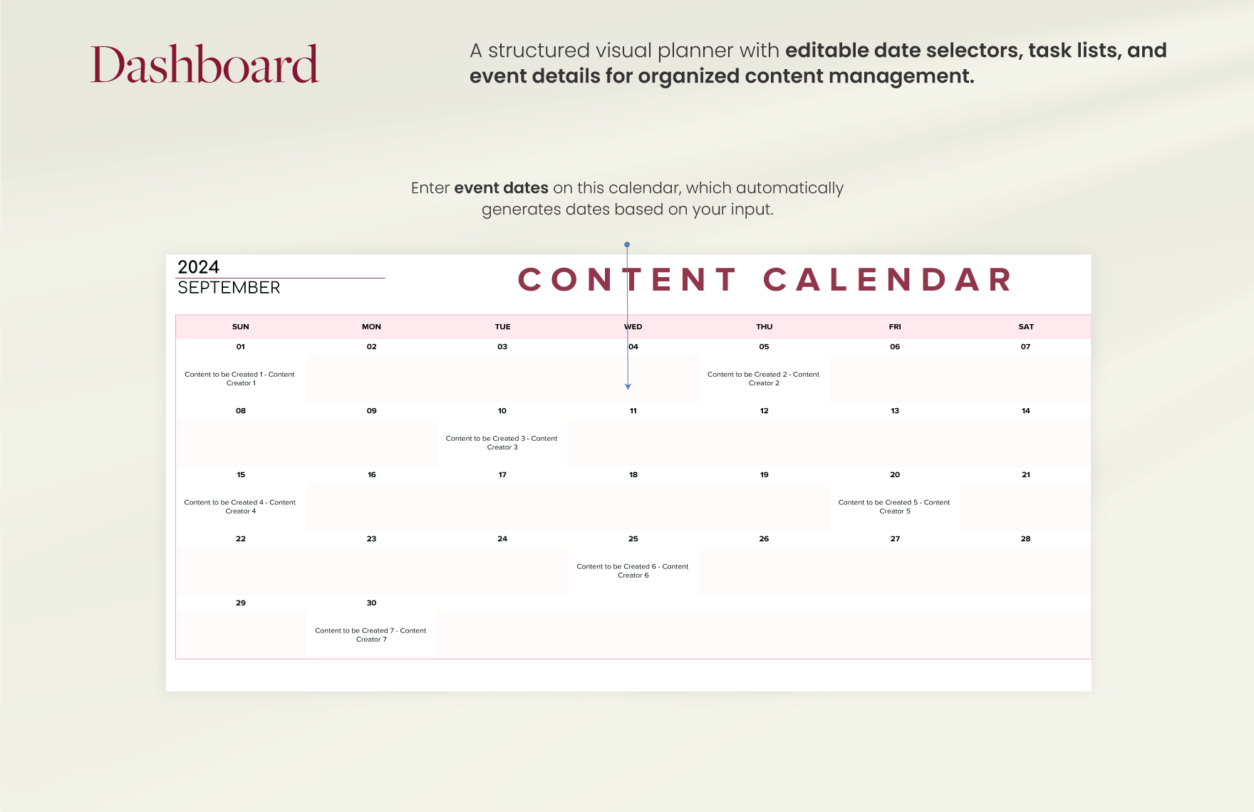 Content Calendar Template - Download in Excel, Google Sheets | Template.net