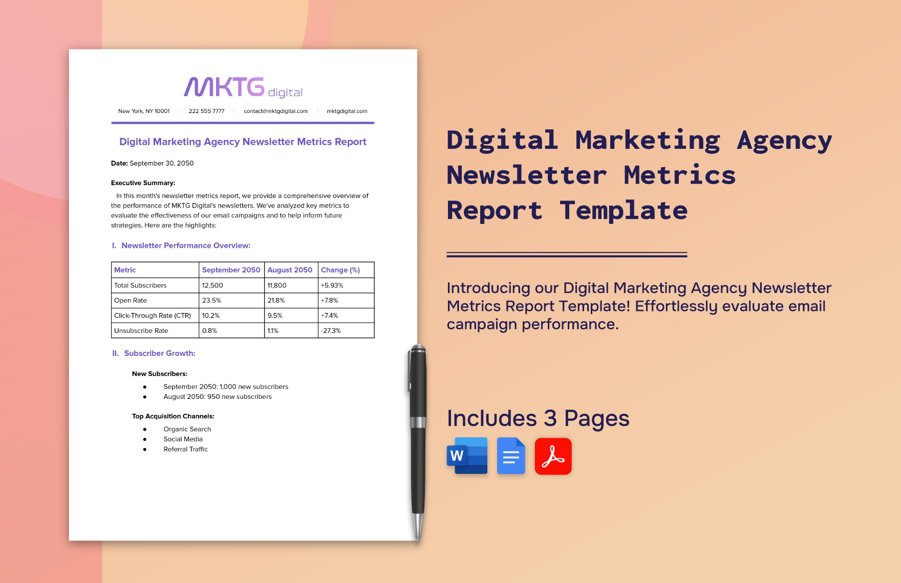 Free Editable Newsletter Templates In PDF To Download Free Editable Newsletter Templates In PDF To Download