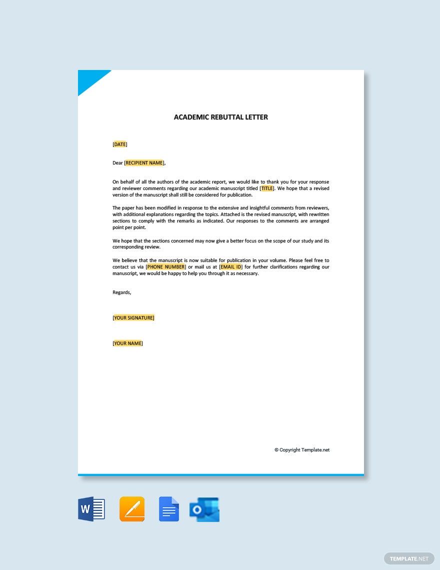 Legal Rebuttal Letter Download In Word Google Docs PDF Apple Pages 