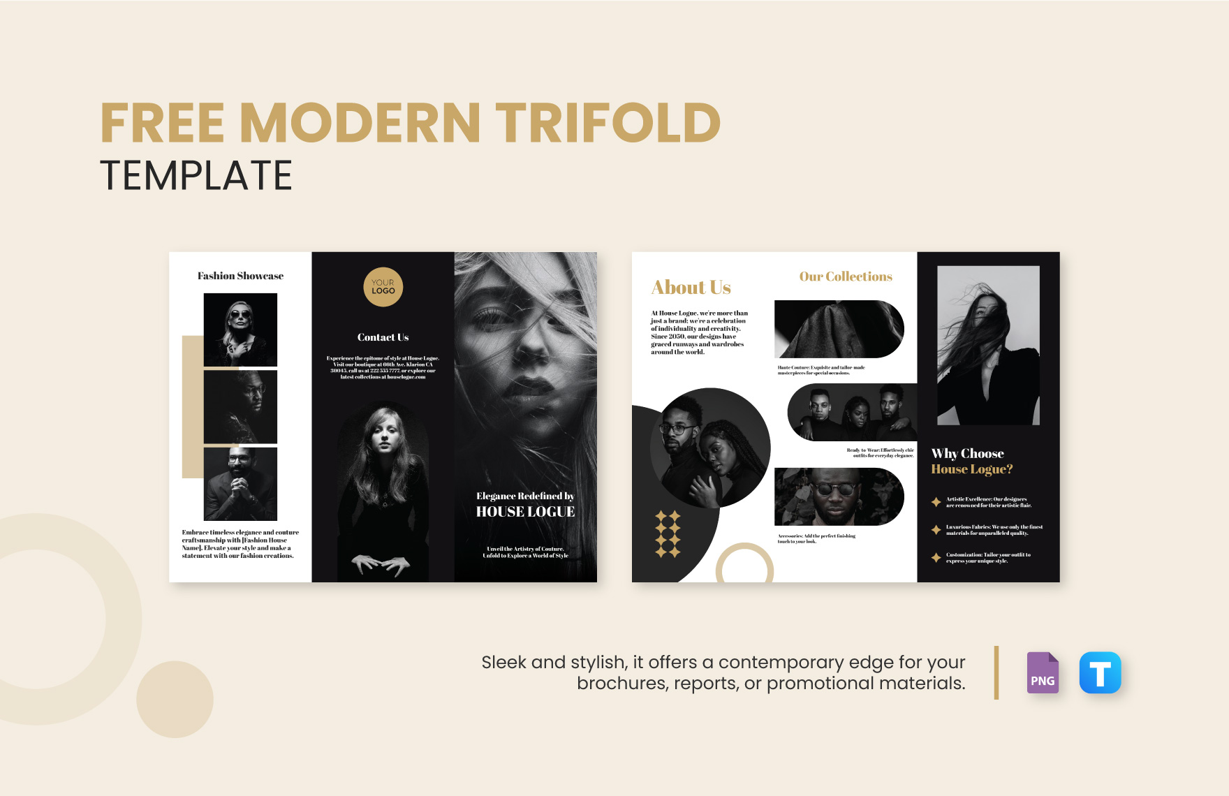 Modern Trifold Template In PNG Download Template