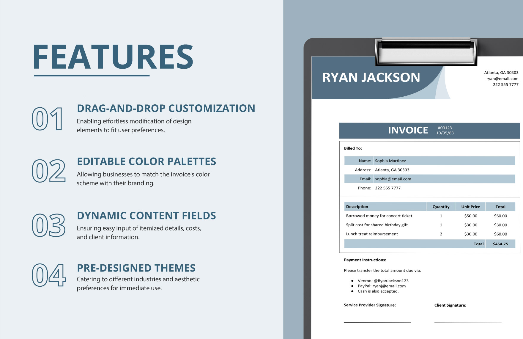 Free Personal Invoice Template - Download in Word | Template.net