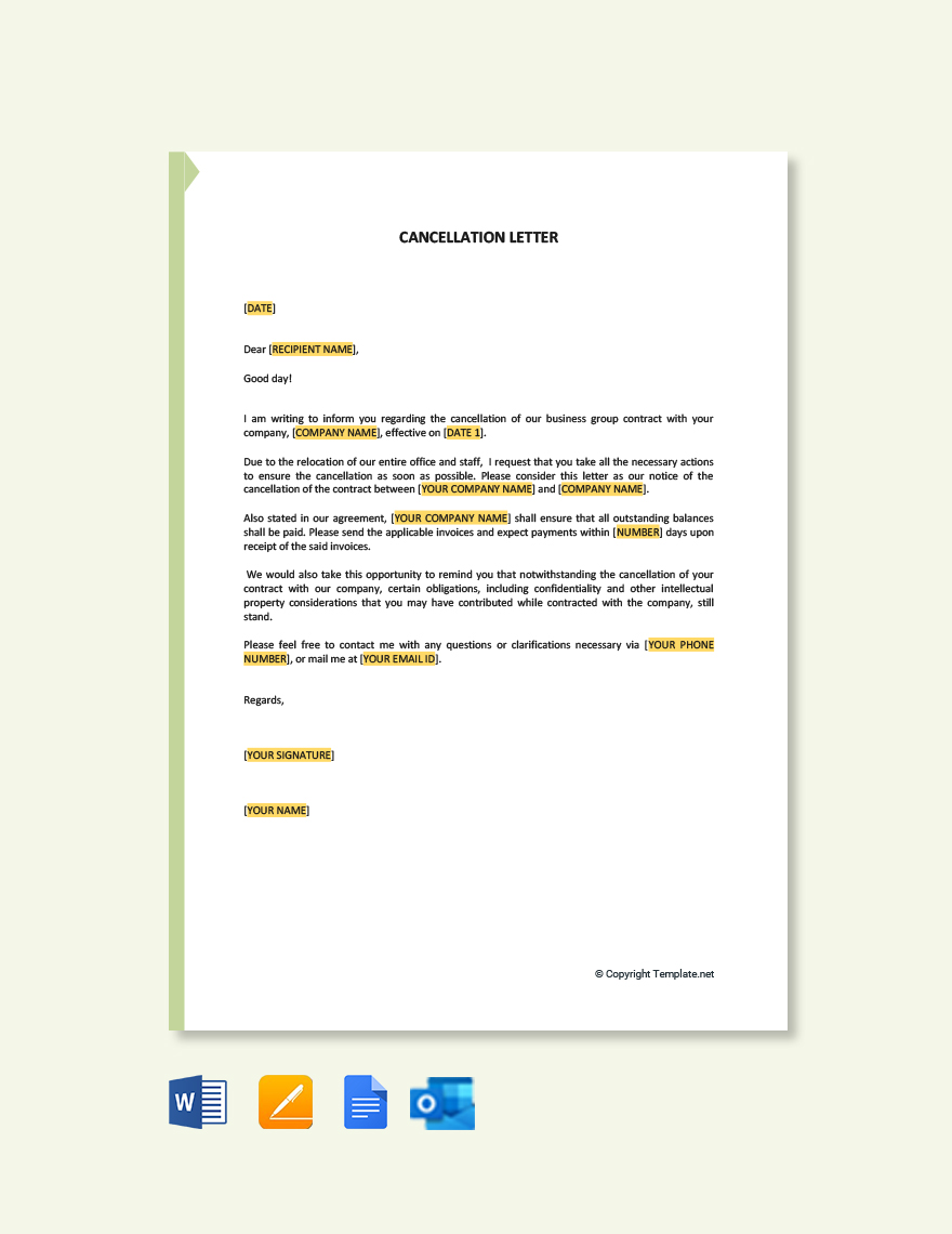 Doctor Appointment Cancellation Letter Download In Word Google Docs 