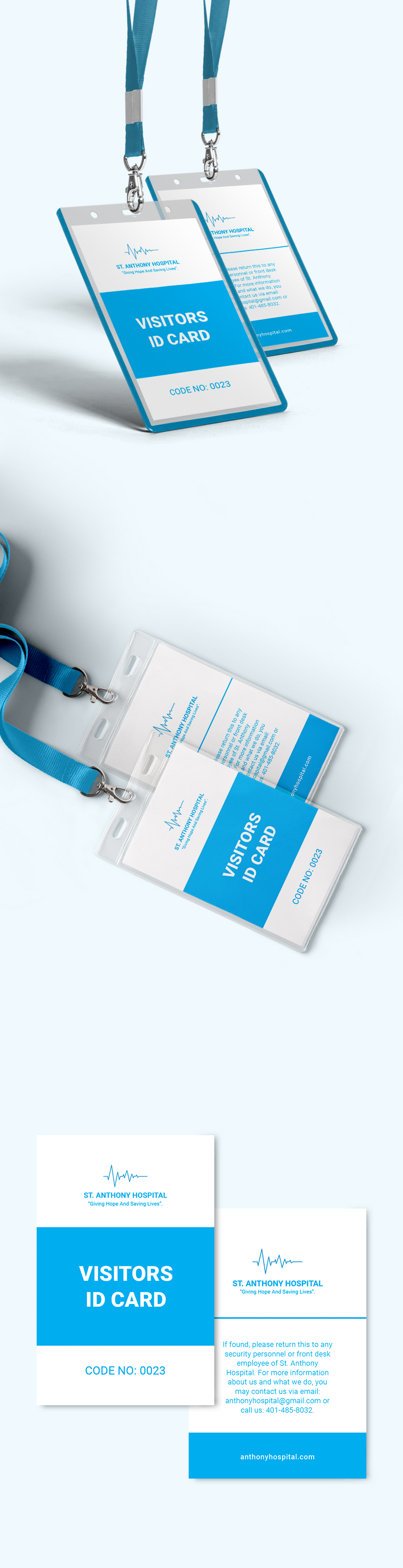 Visitor ID Card Template - Illustrator, Word, Apple Pages, PSD ...