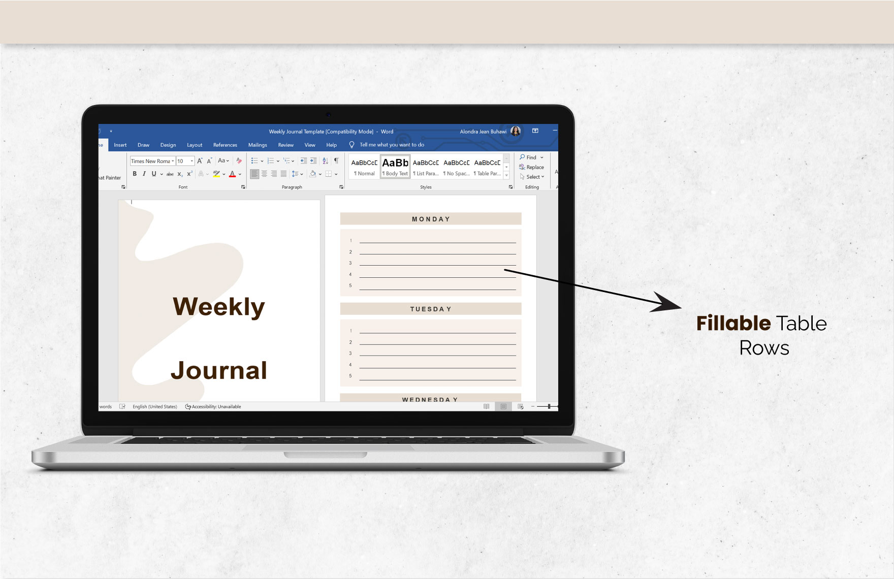 Free Free Weekly Journal Template - Download in Word, Google Docs, PDF ...