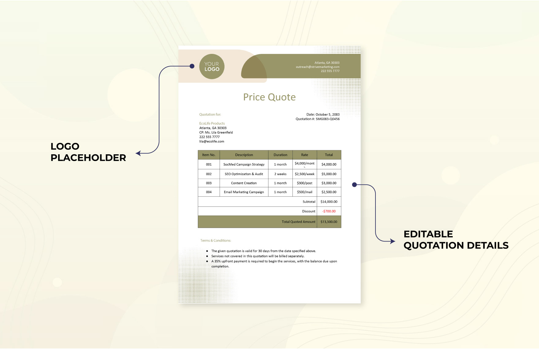 Free Aesthetic Quotation Design Template - Download in Word | Template.net