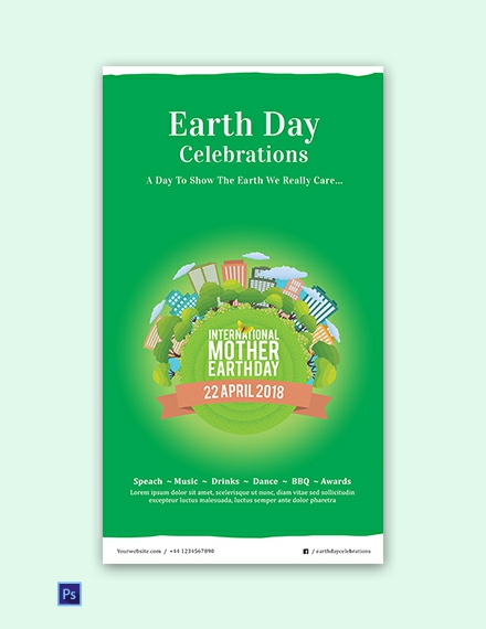 Free International Earth Day Snapchat Geofilter Template