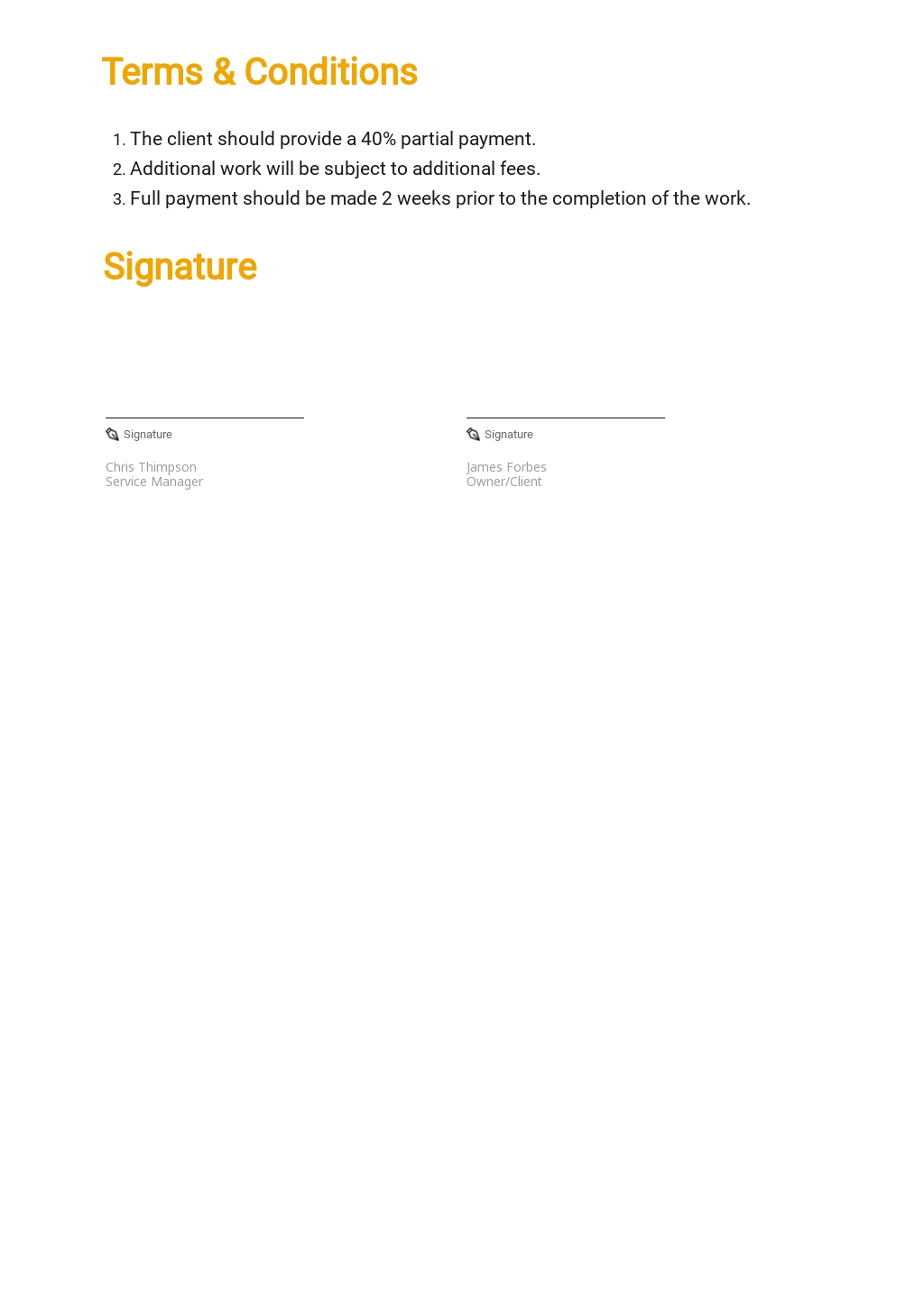 Scope of Work for Repairs Template - Google Docs, Word, Apple Pages ...