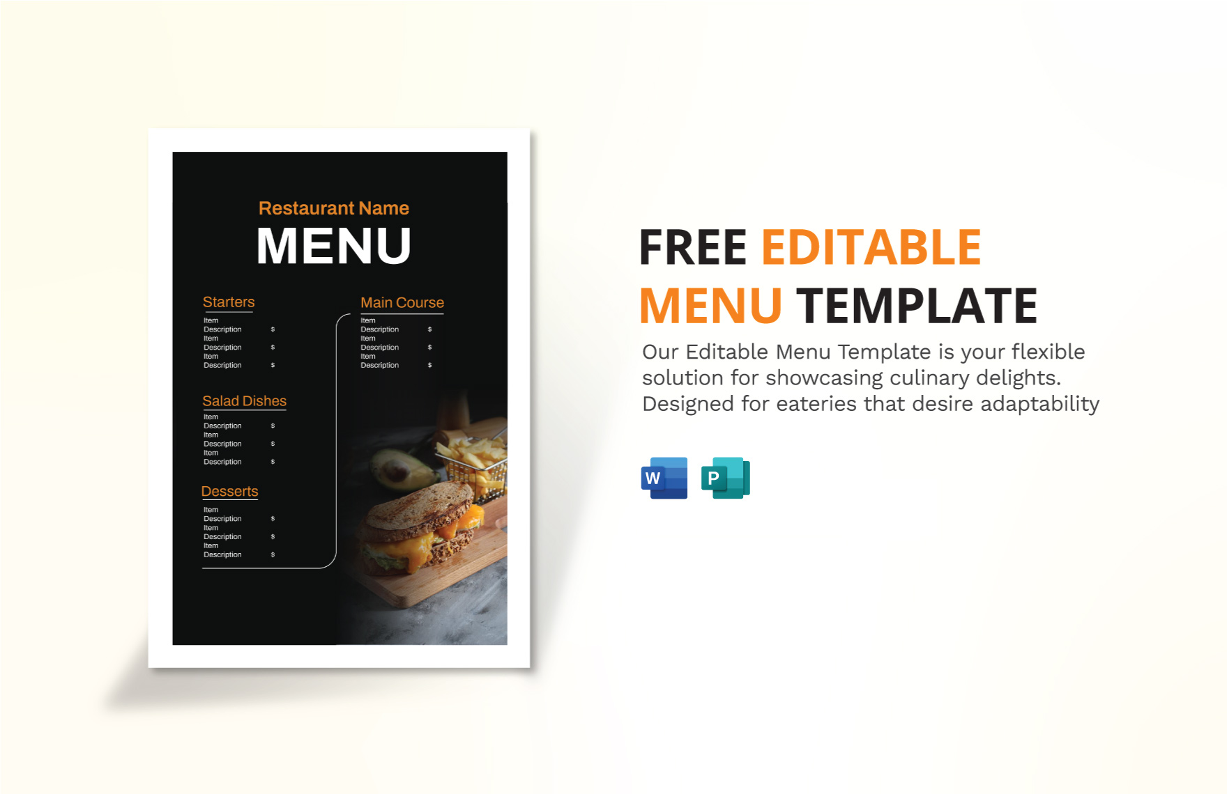 Menu Template in Publisher - FREE Download | Template.net