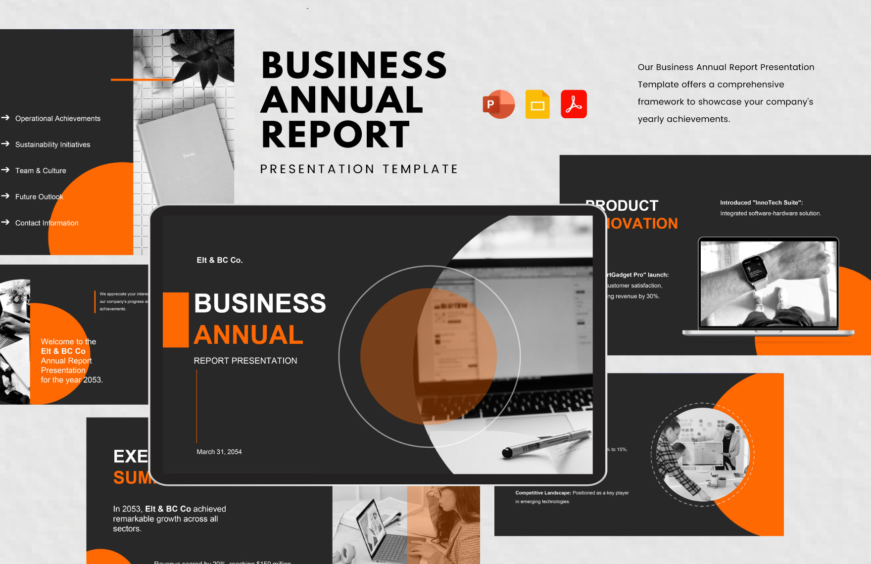 Monthly Report Presentation Template In Google Slides PowerPoint Monthly Report Presentation Template In Google Slides PowerPoint