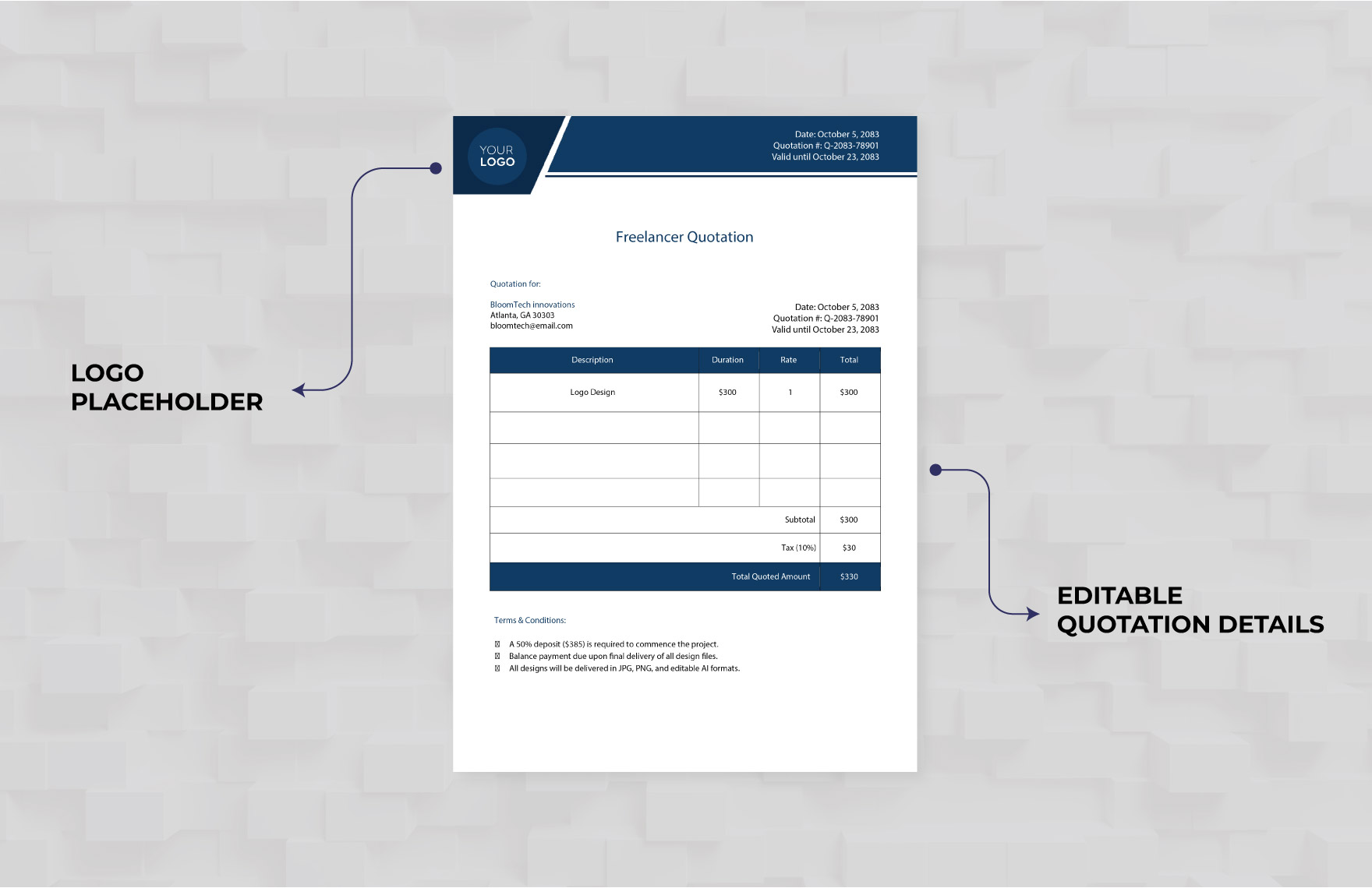 Free Freelancer Quotation Template - Download in Word | Template.net