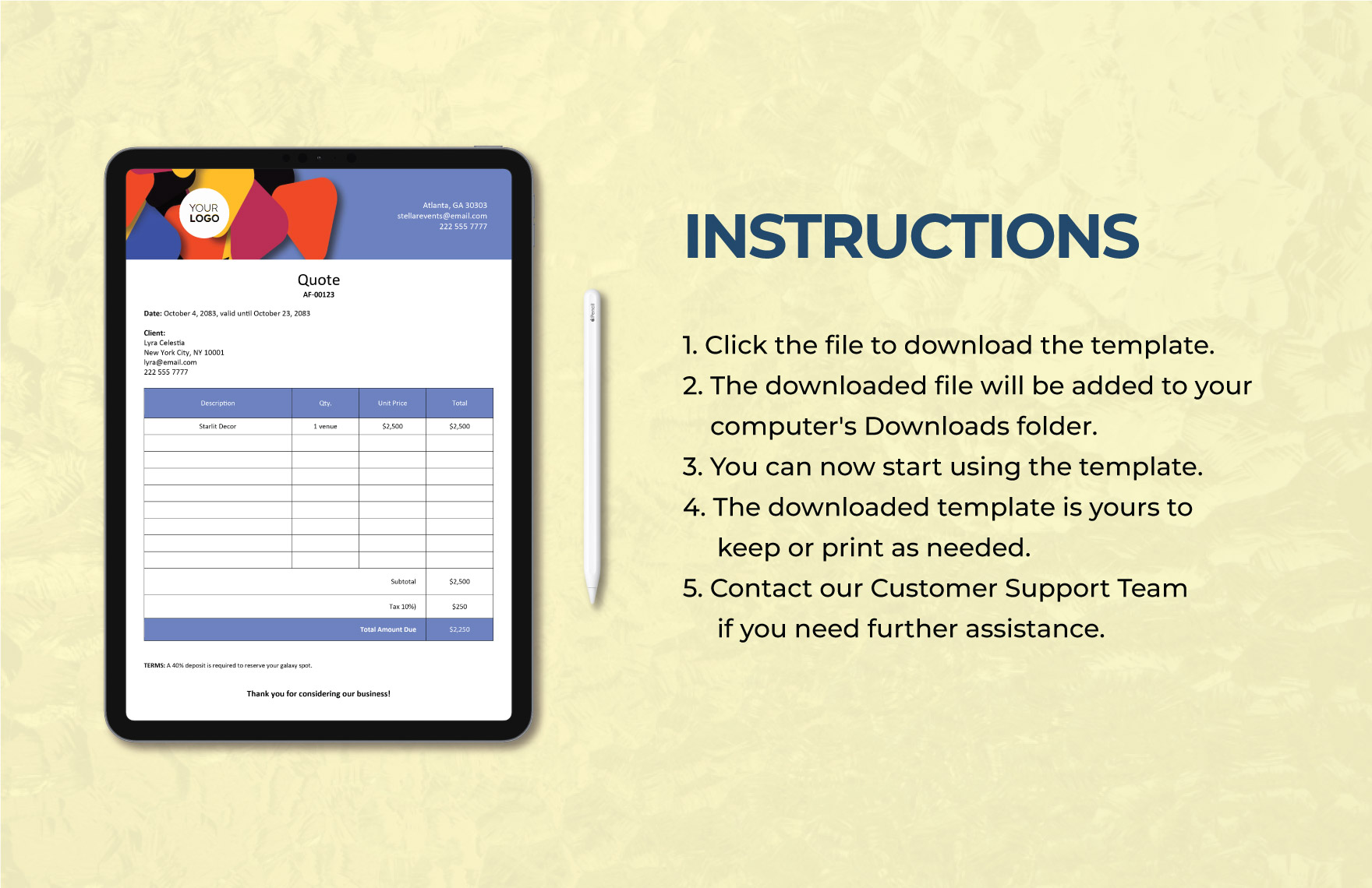 Free Creative Quotation Template - Download in Word | Template.net