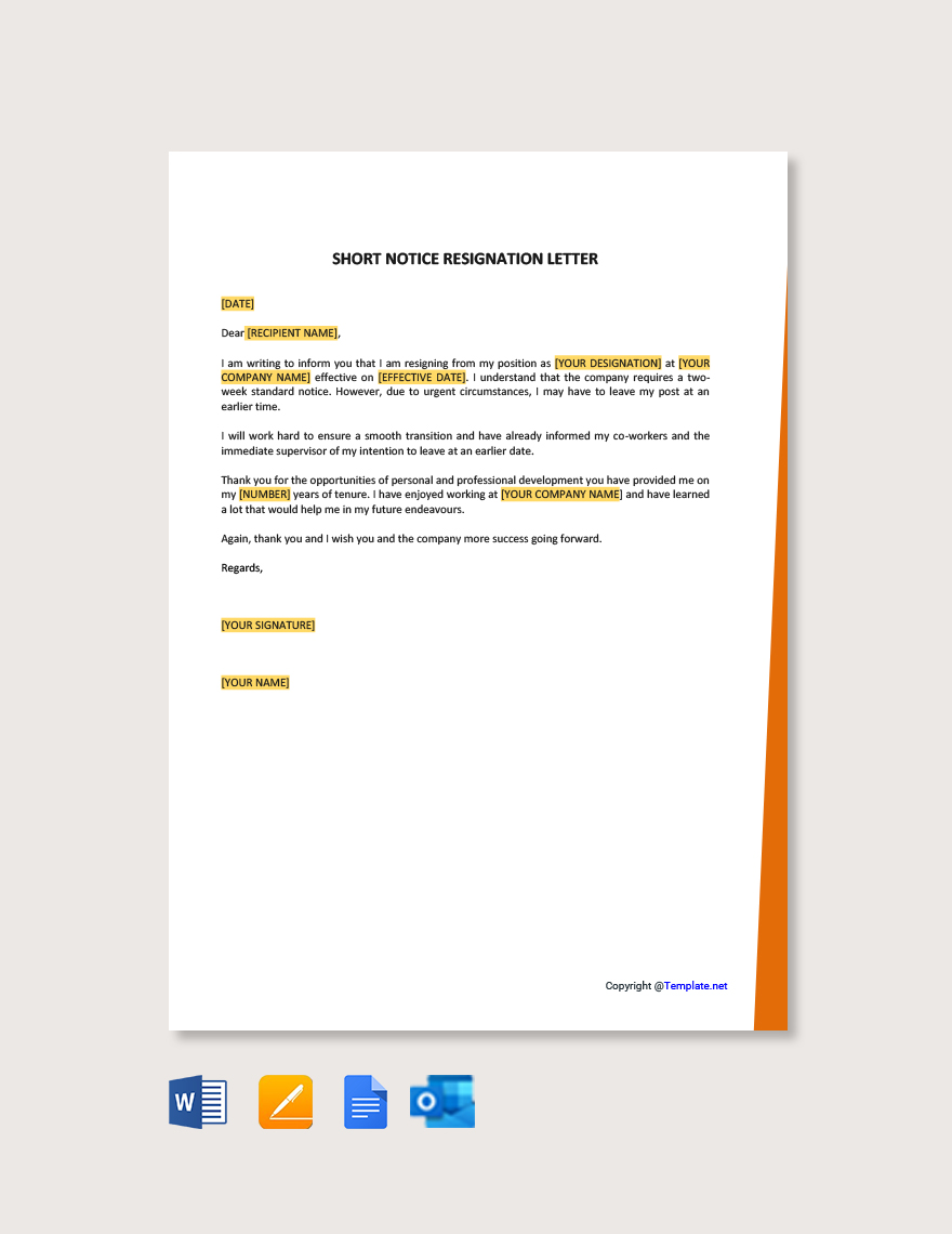 Notice Letter Templates Documents Design Free Download Template