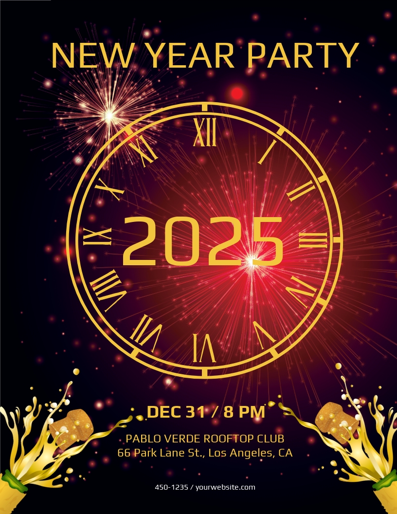 Download 9 New Year Flyer Templates Microsoft Publisher Template