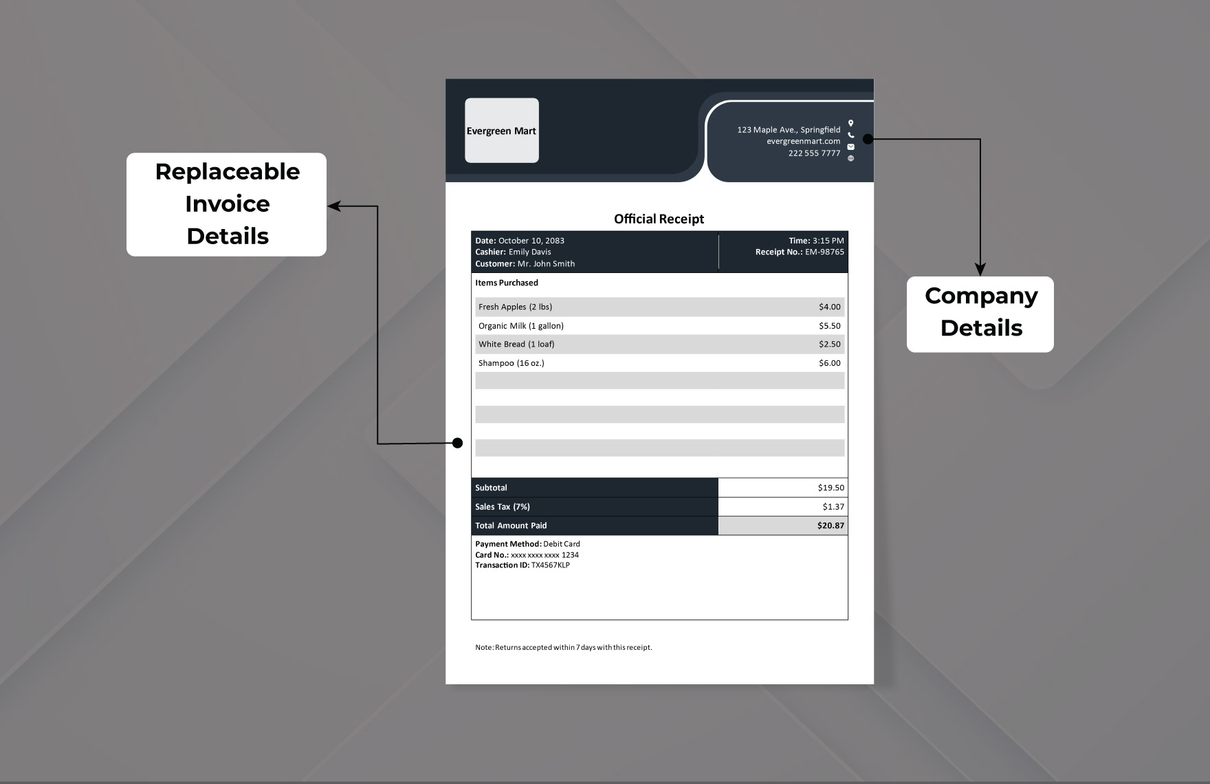 Free Store Receipt Template - Download in Word | Template.net