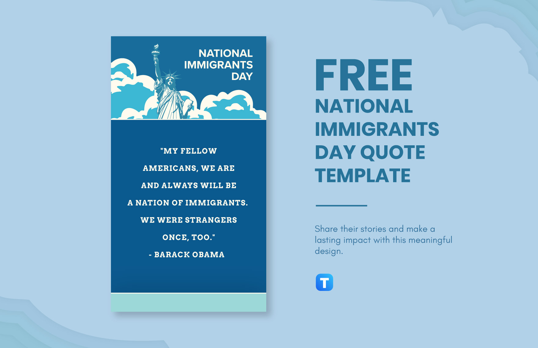 National Immigrants Day X Post Template - Edit Online & Download ...