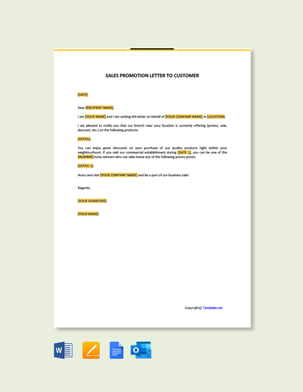 Free Sales Promotion Letter for New Product Template - Google Docs ...
