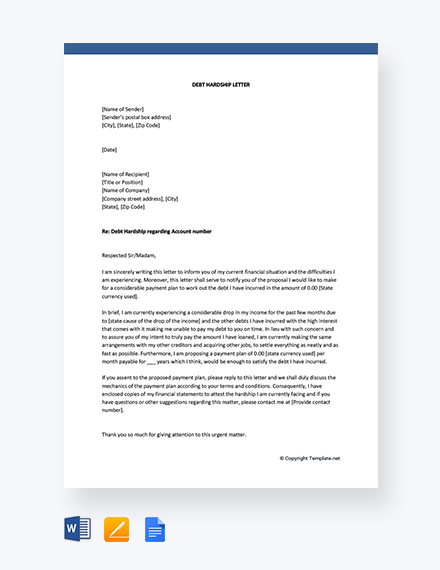FREE Debt Hardship Letter Template: Download 2538+ Letters in Microsoft ...