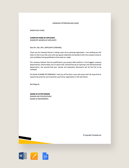 FREE Appeal Letter For Job Rejection Template - Word | Google Docs ...