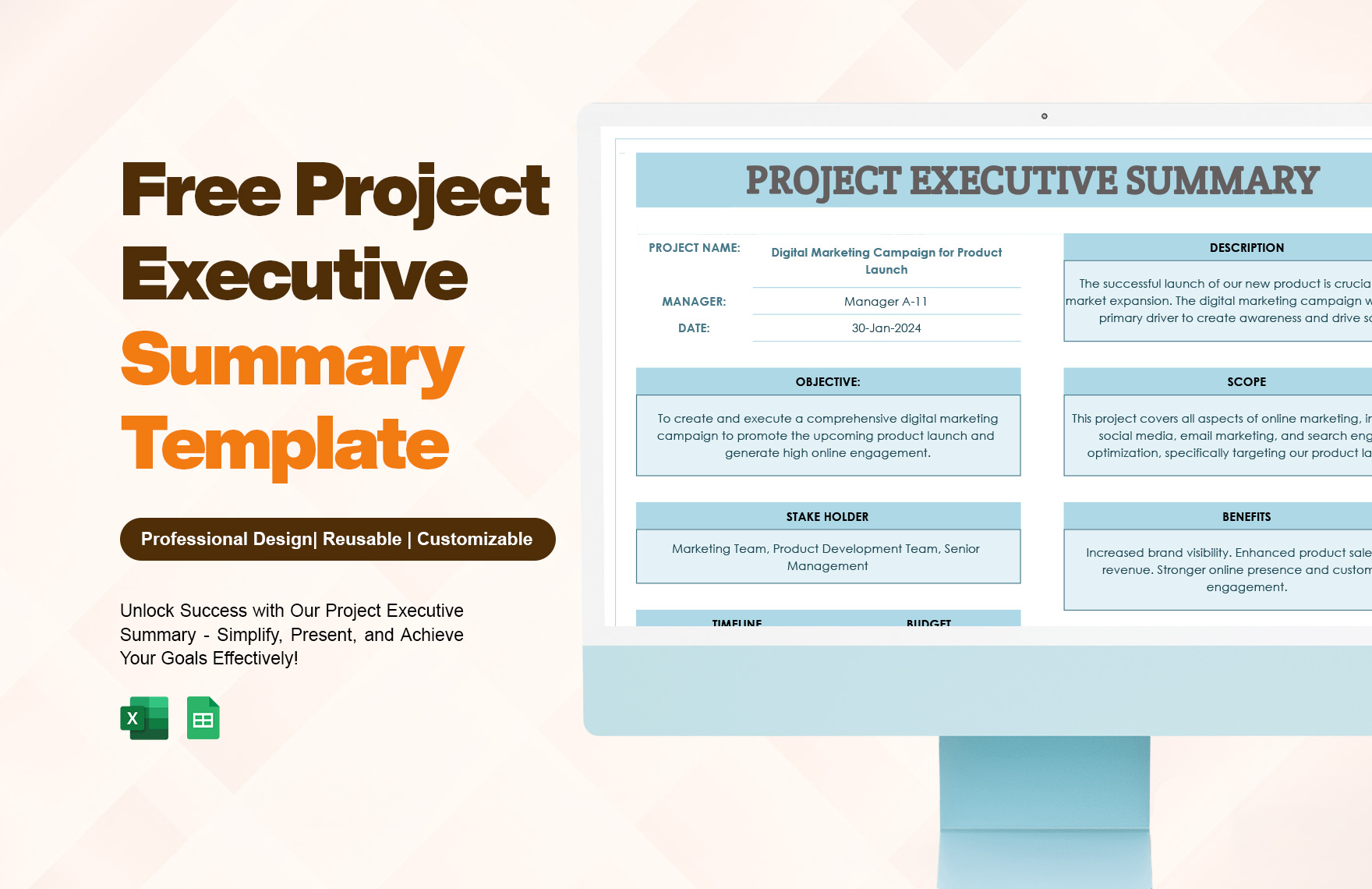 Free Project Executive Summary Template Download In Excel Google Free Project Executive Summary Template Download In Excel Google
