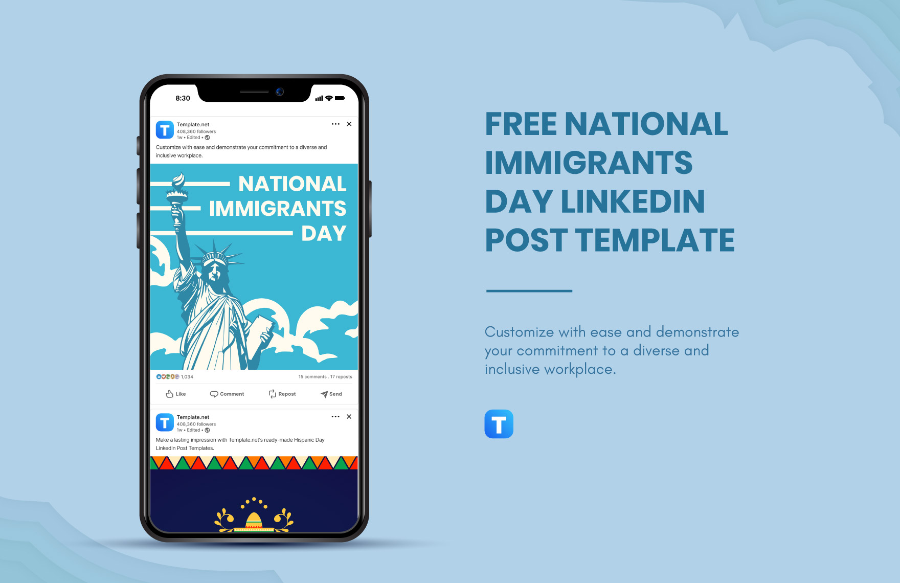 National Immigrants Day X Post Template - Edit Online & Download ...