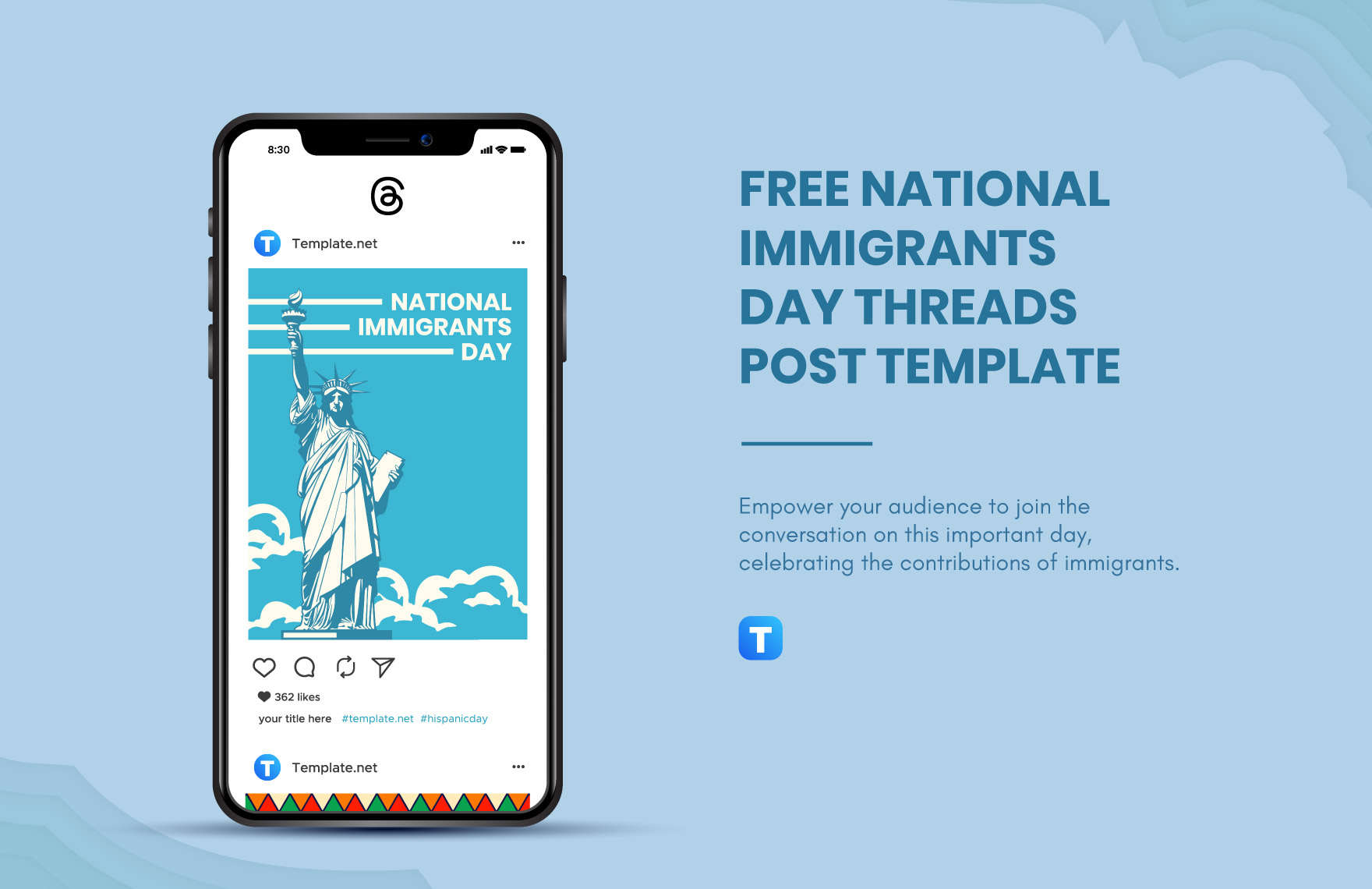 National Immigrants Day X Post Template - Edit Online & Download ...