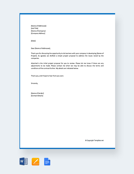FREE Simple Project Proposal Letter Template Word Google Docs free-simple-project-proposal-letter-template-word-google-docs