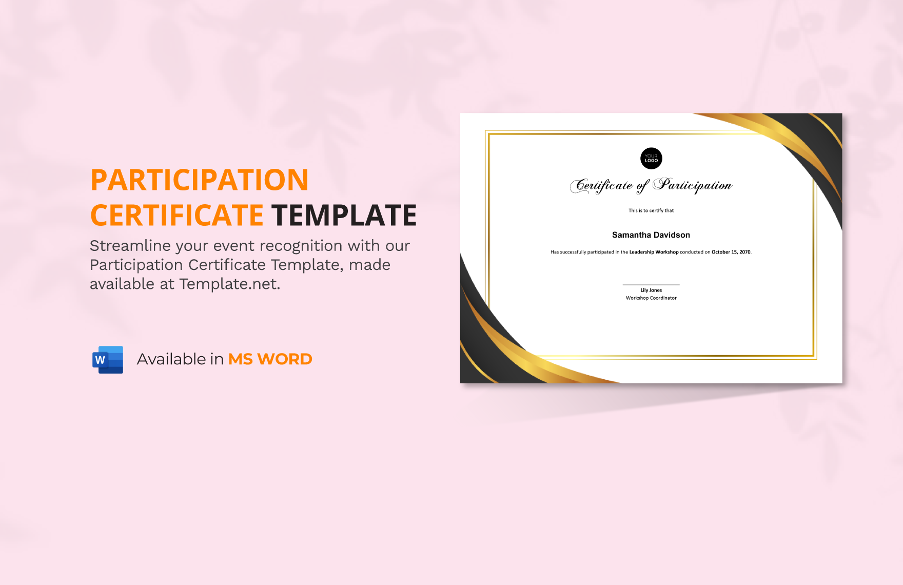 Program Participation Certificate - Download in Word, Google Docs ...