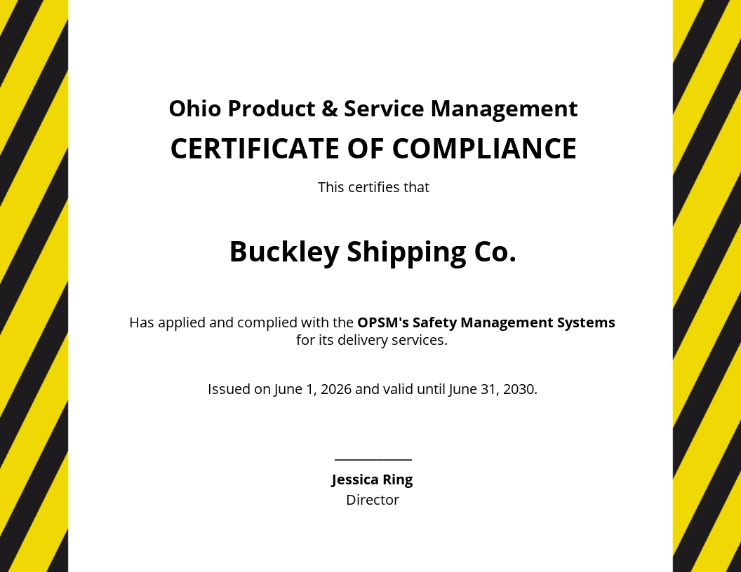 Change Management Certificate Template in Word | Template.net