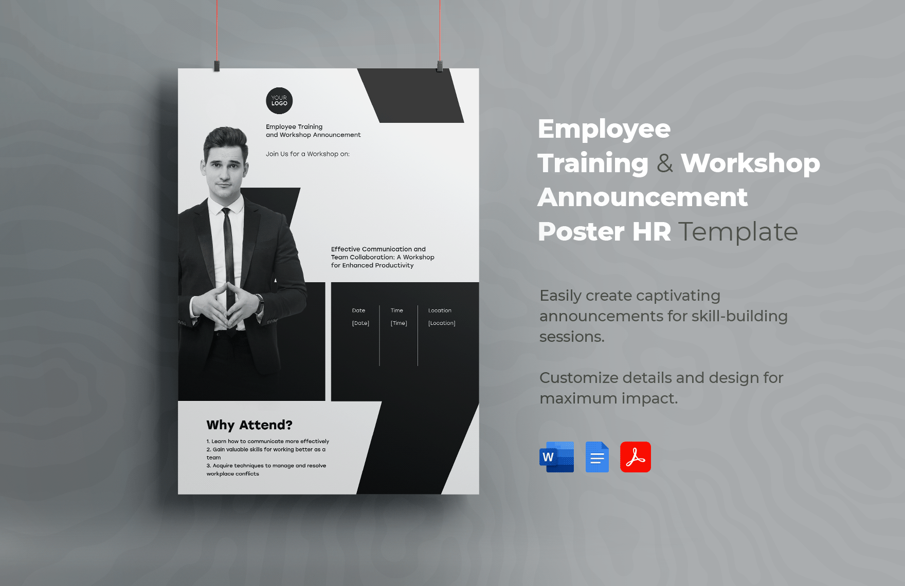 Editable Recruitment Poster Templates In Word To Download
