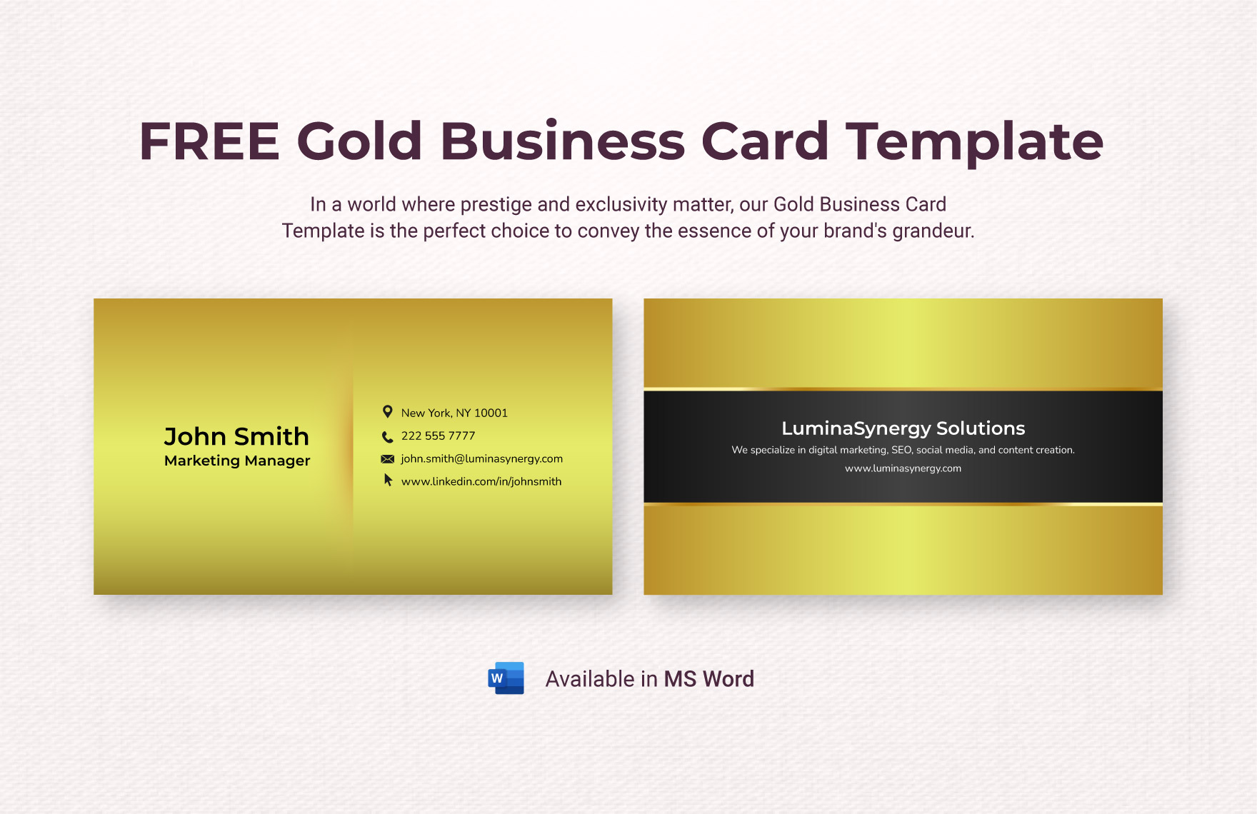 Free Business Card Templates For Word 2007