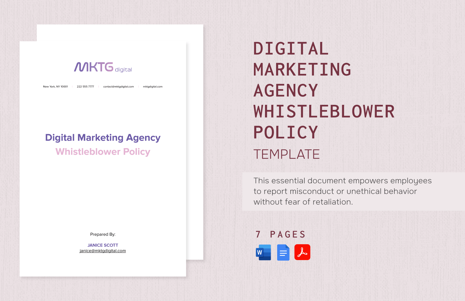 Editable Company Policy Templates In Word To Download