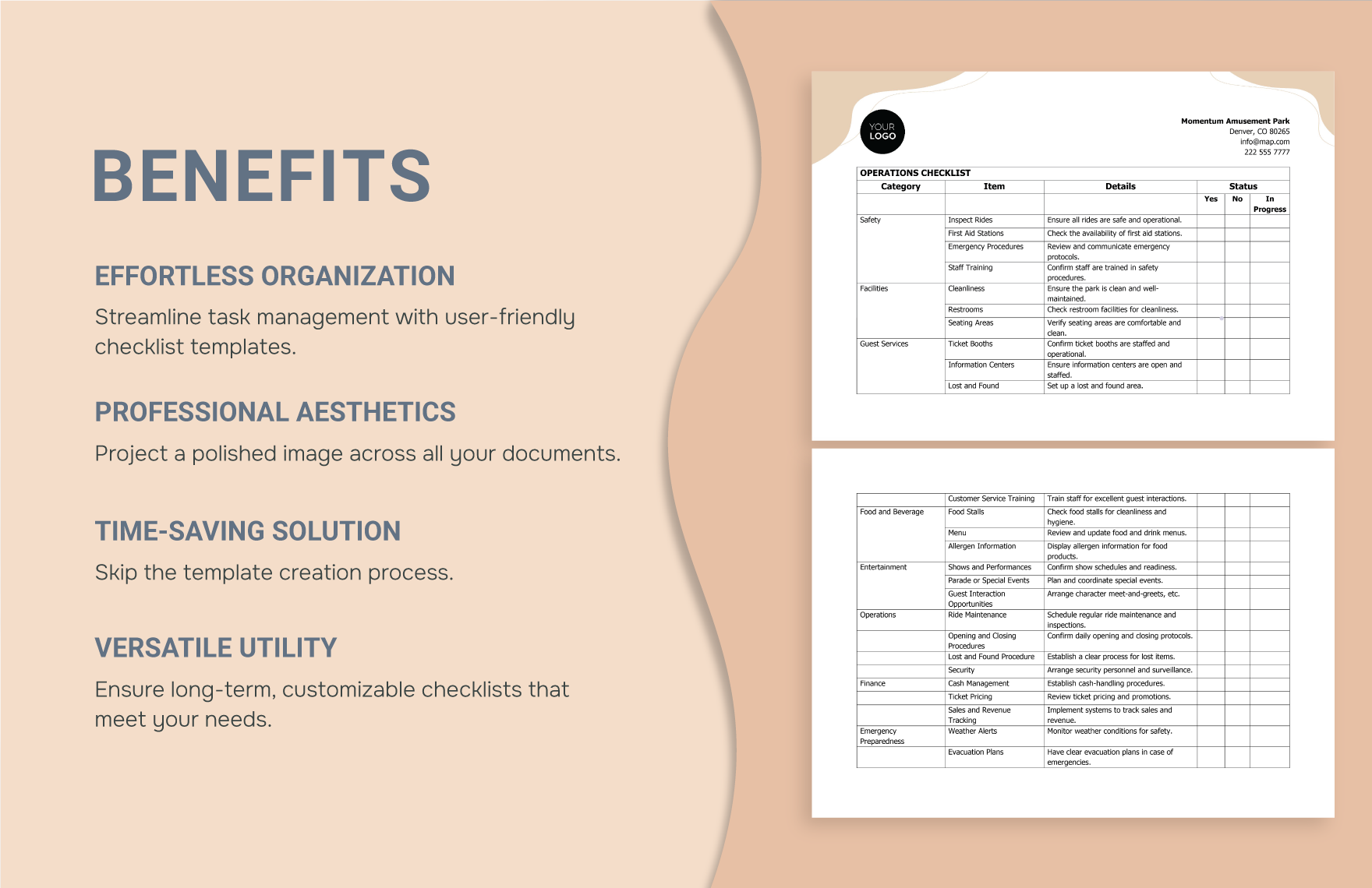 Printable Checklist Template - Download in Word, Google Docs, PDF ...