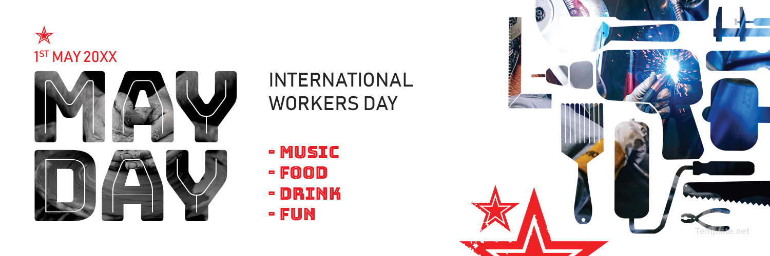 Free May Day Twitter Header Cover Template in Adobe Photoshop ...