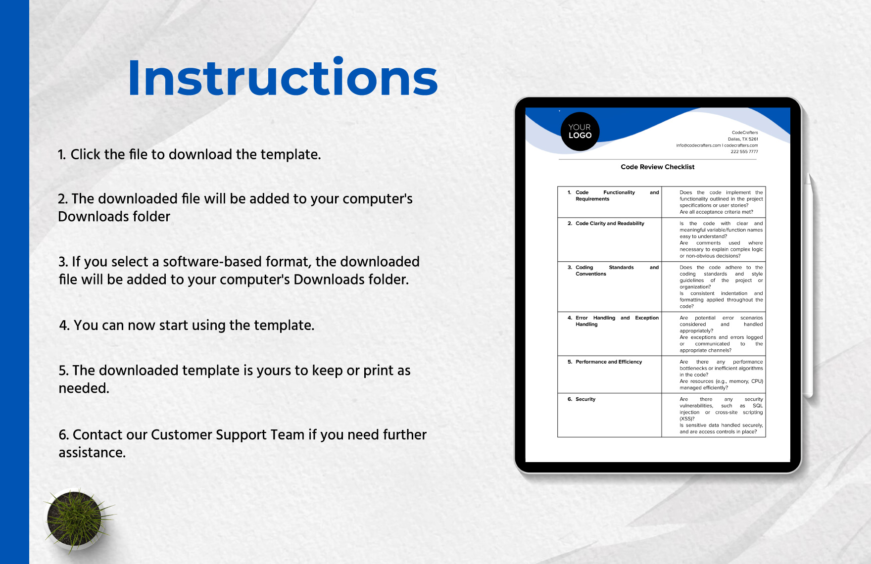 Code Review Checklist Template In Word PDF Google Docs Download