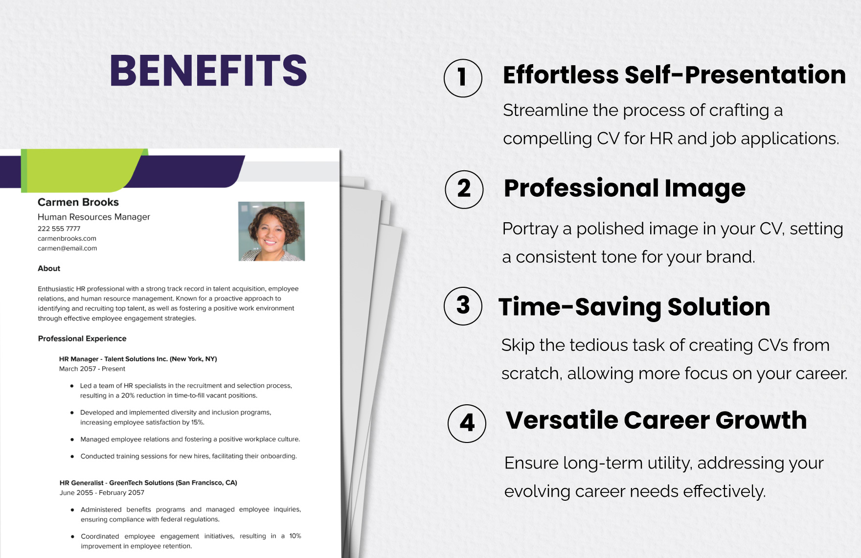 HR CV Template In Word PDF Google Docs Download Template