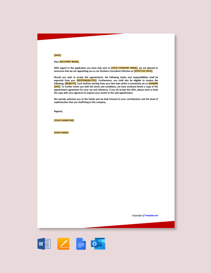 Contoh Appointment Letter Untuk Ceo