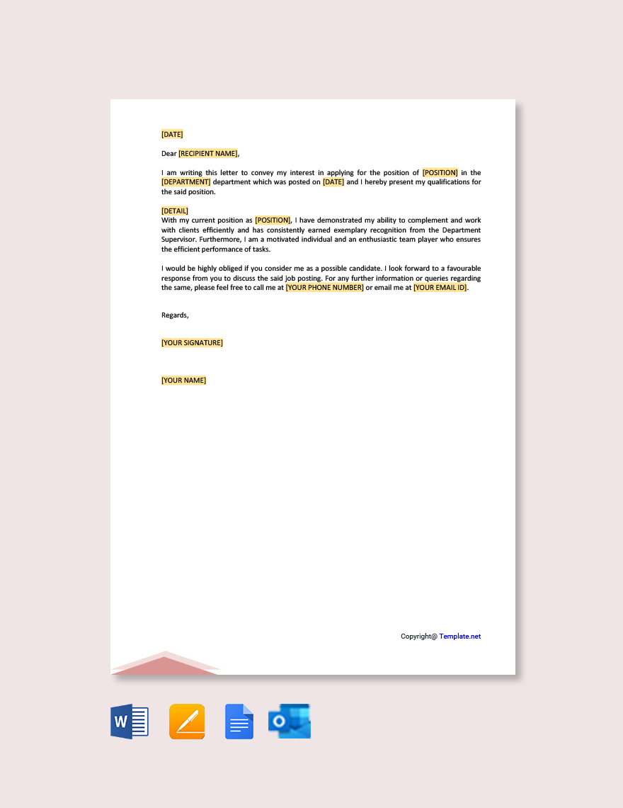 Letter Of Interest Templates Documents Design Free Download 