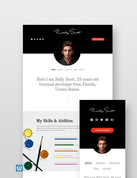 Personal Blog WordPress Theme Template - Wordpress | Template.net