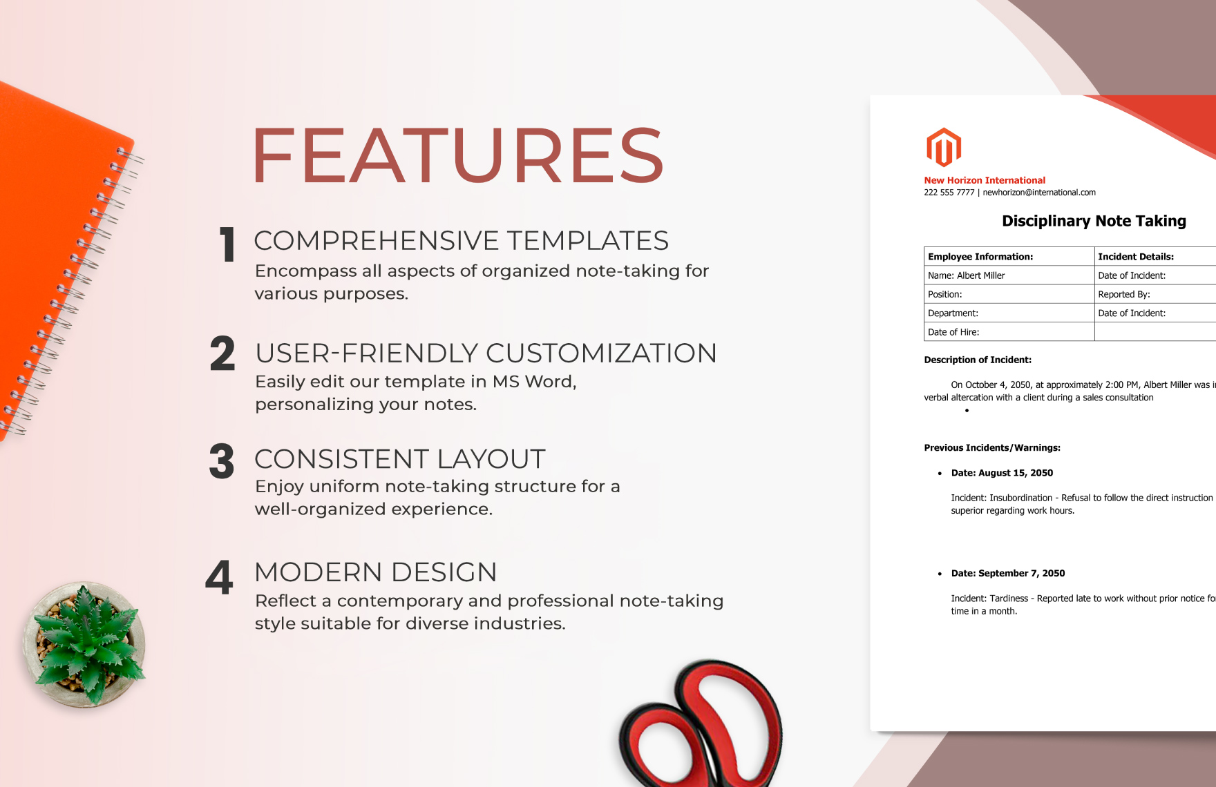 Free Free Disciplinary Note Taking Template - Download in Word, Google ...