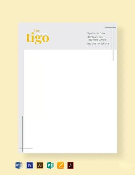 CA Letterhead Template - Illustrator, Word, Apple Pages, PSD, Publisher ...
