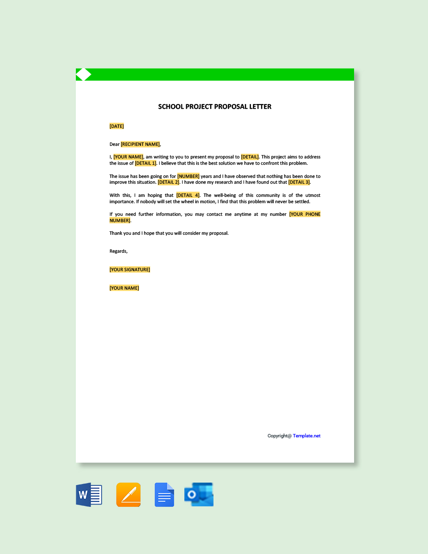 School Letter Templates Pdf Format Free Download Template
